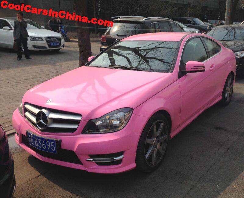 Mercedes-Benz C-Class Coupe Is Pink In China - CoolCarsInChina.com